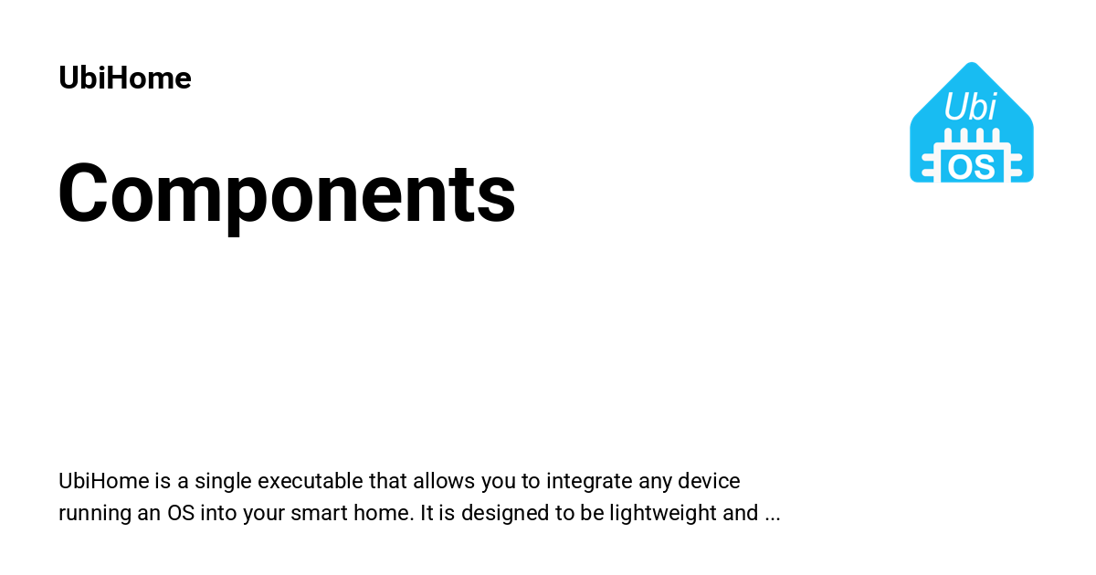 Components - UbiHome