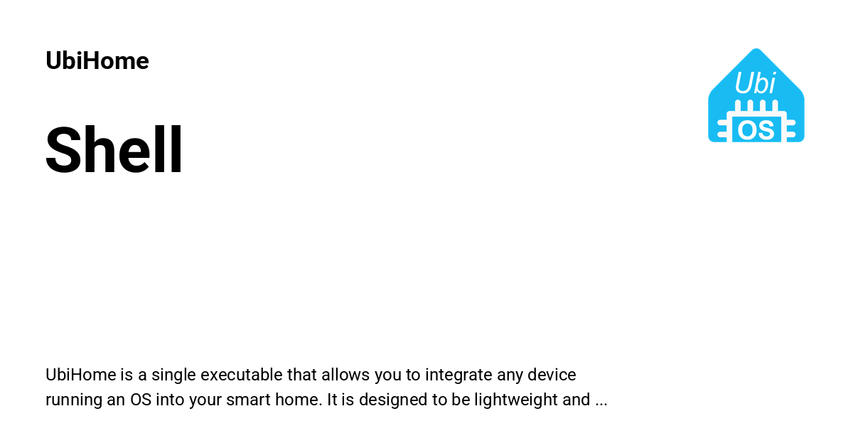 Shell - UbiHome
