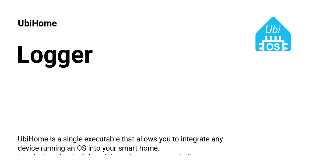 Logger - UbiHome